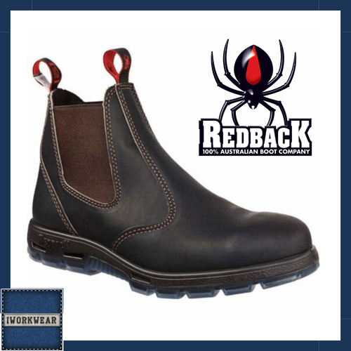 *SALE*Redback UBOK BOBCAT CLARET OIL KIP NON SAFETY ELASTIC SIDE BOOTS ...