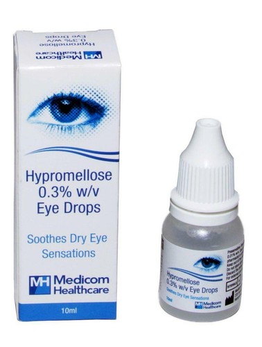 Hypromellose 0.3% Eye Drops Artificial Tears For Dry Eyes - 10ml**Free ...