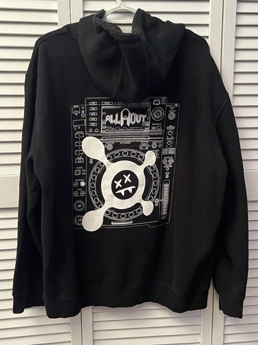 Rare Steve Aoki All Out Orangetheory Collab XL Hoodie Pullover | eBay