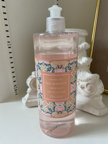 Aroma Aria pink grapefruit dish soap with essential oil 17 fluid ounce ...
