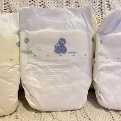Vintage 90s Pampers Baby Dry Sesame Street Henson Diaper Newborn Grover ...