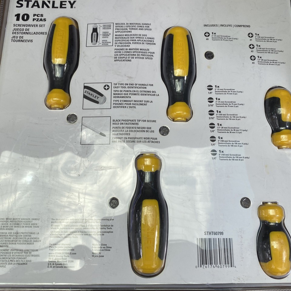 Stanley Tools 10 Piece Standard Screwdriver Set Brand New STHT60799 | eBay