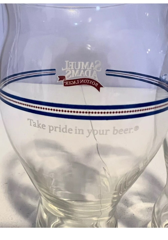 2 Sam Adams Perfect Pint Glass Beer Bar Samuel Adams Take Pride In Your ...
