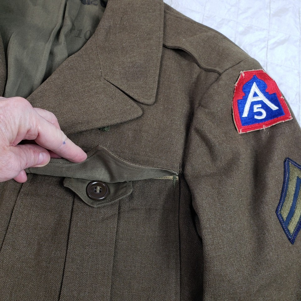 M1944 Ike Field Jacket Size 38 R Army Military WW2 WWII Vintage Wool | eBay