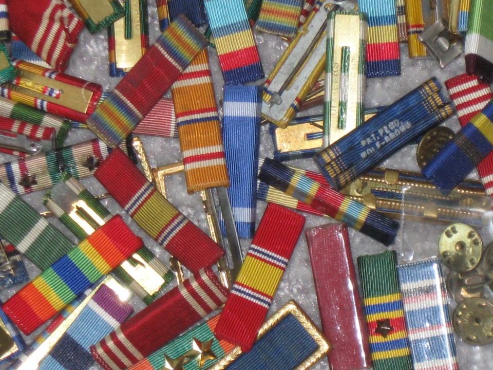HUGE Lot of (98) WW2 & Post US Army Military USAF Ribbon Bar Asiatic ...