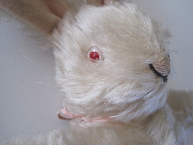 STEIFF PLUSH Animal Antique Bunny Rabbit Gray Fur Jointed 13" | eBay