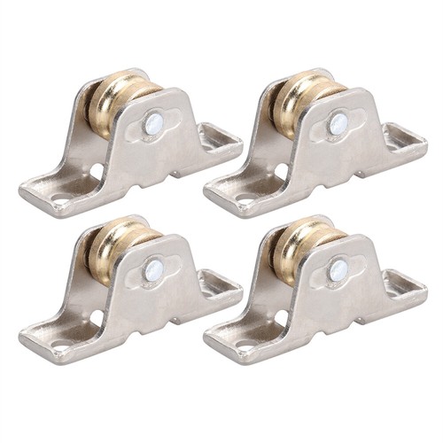 4PCS Metal Roller Wheel Single Bearings Window Sash Pulley Rod Rollers ...