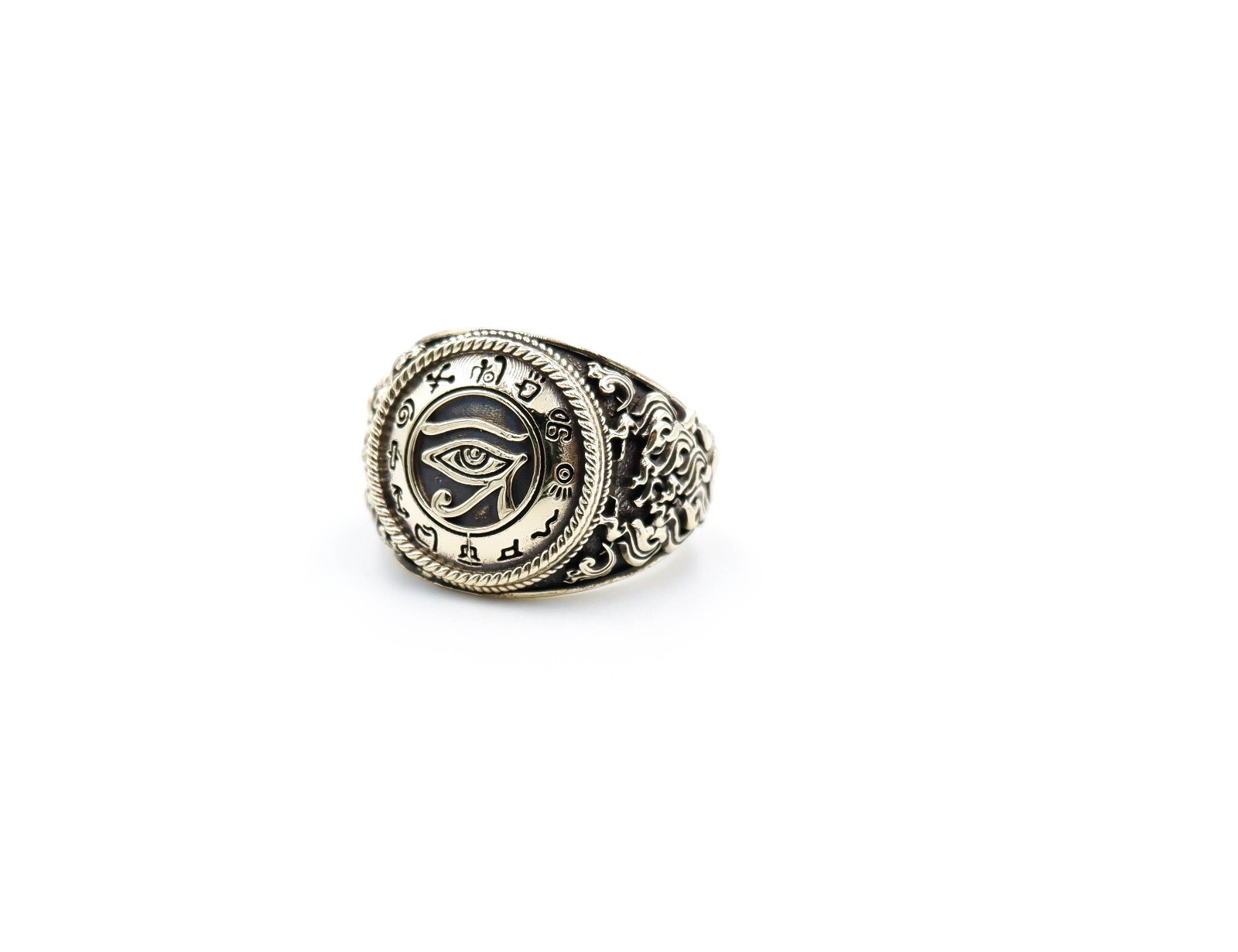 Mens Egyptian Evil Eye of Horus Ra Ring Brass Jewelry Size 6-15 | eBay