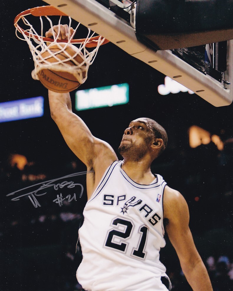 TIM DUNCAN SAN ANTONIO SPURS SIGNED AUTOGRAPH 8X10 PHOTO | eBay