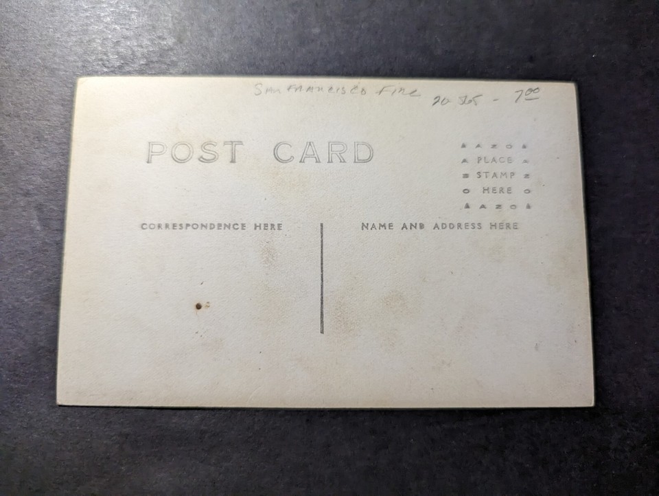 Mint USA RPPC Postcard San Francisco Earthquake and Fire | eBay