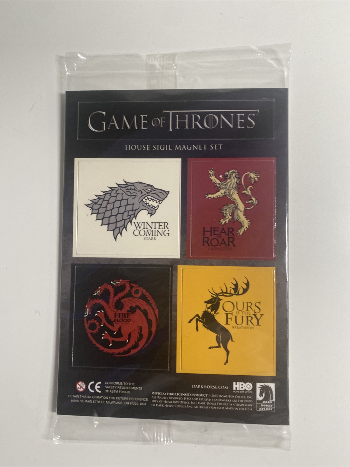 Game of Thrones House Sigil Magnet Set HBO Dark Horse NEW SEALED | eBay
