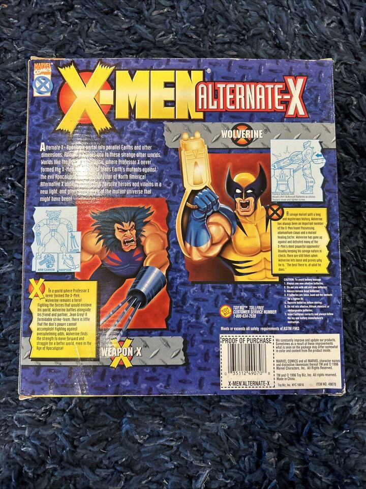 Toy Biz Marvel Comics 1996 X Men Alternate X Wolverine And Weapon X | eBay
