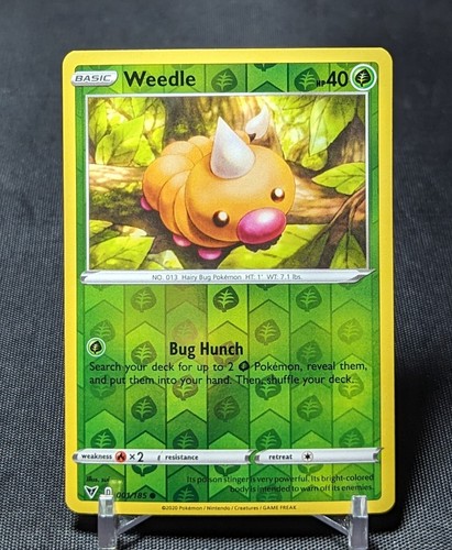 Weedle Common Reverse Holo Grass 2020 Pokemon TCG Vivid Voltage Card ...