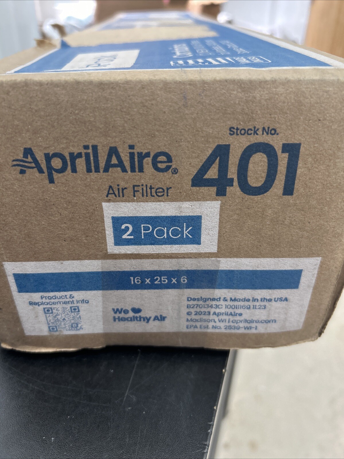 Aprilaire 401 Replacement Filter for Air Purifier - Pack of 2 ...