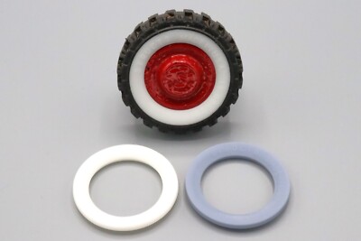 2x Structo Whitewall Wheel Inserts - 1950s 60s Truck/Trailer Tires ...