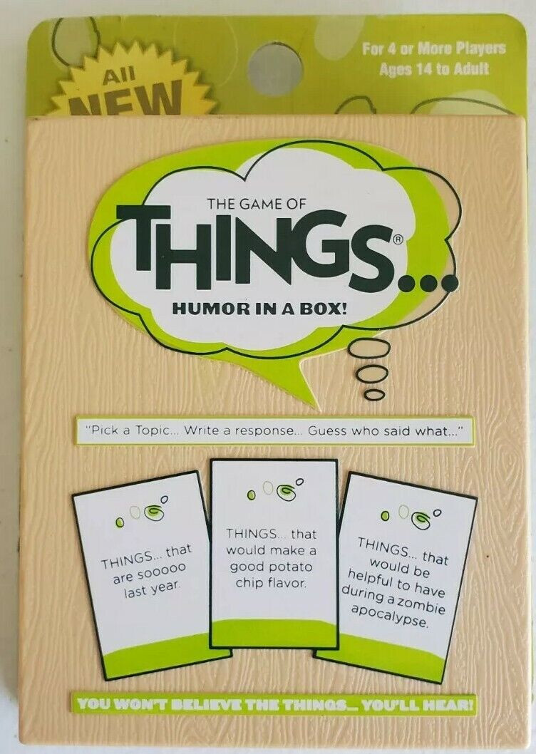 THE GAME OF THINGS Humor in a Box Children & Adults CARD GAME Expansion ...