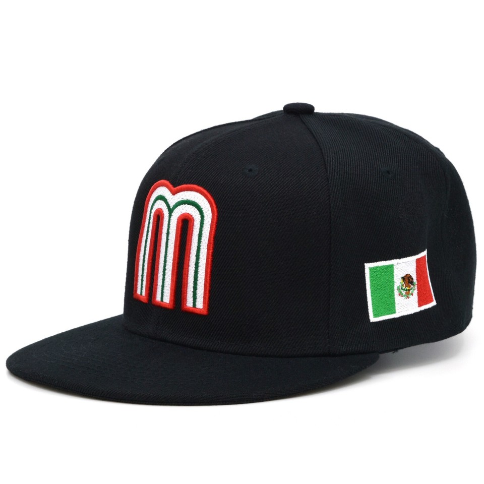 Mexico Snapback Hat Flag 3D M Embroidery Mexico Baseball Acrylic Cap ...