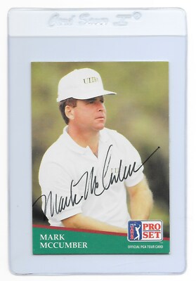MARK MCCUMBER Signed 1991 PRO SET Golf Card #77 PGA Tour Reporter 1989 ...