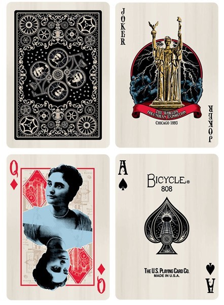 WAR OF CURRENTS DECK of playing cards USPCC Bicycle Nikola Tesla ...