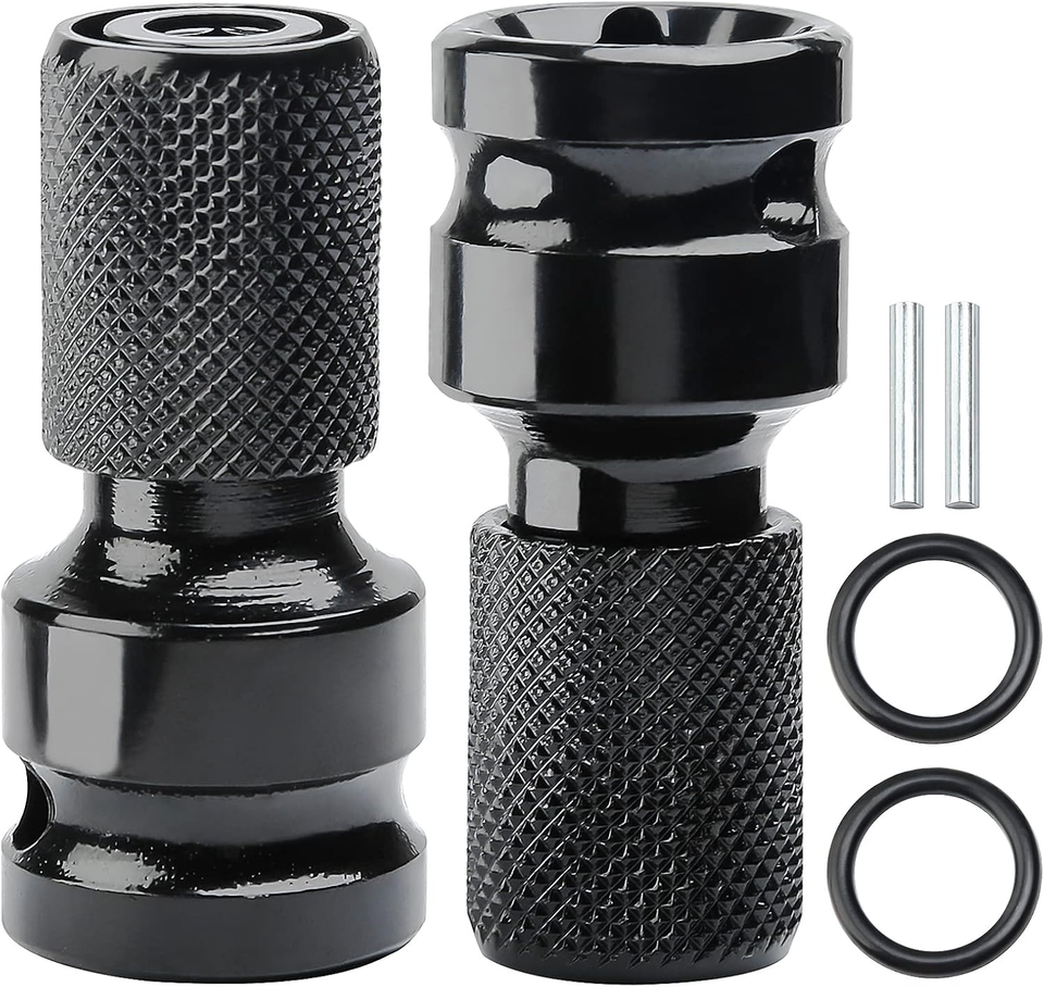 2-Piece Socket Adapter: 1/2-Inch Square Drive to 1/4-Inch Hex Shank ...