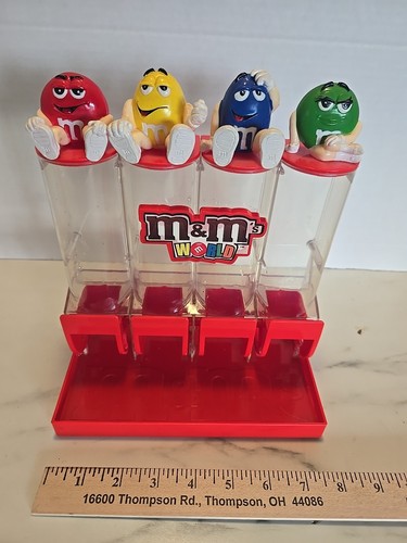 *RARE* M&Ms World COLORWORKS Four Tube M&M Character Candy Dispenser ...