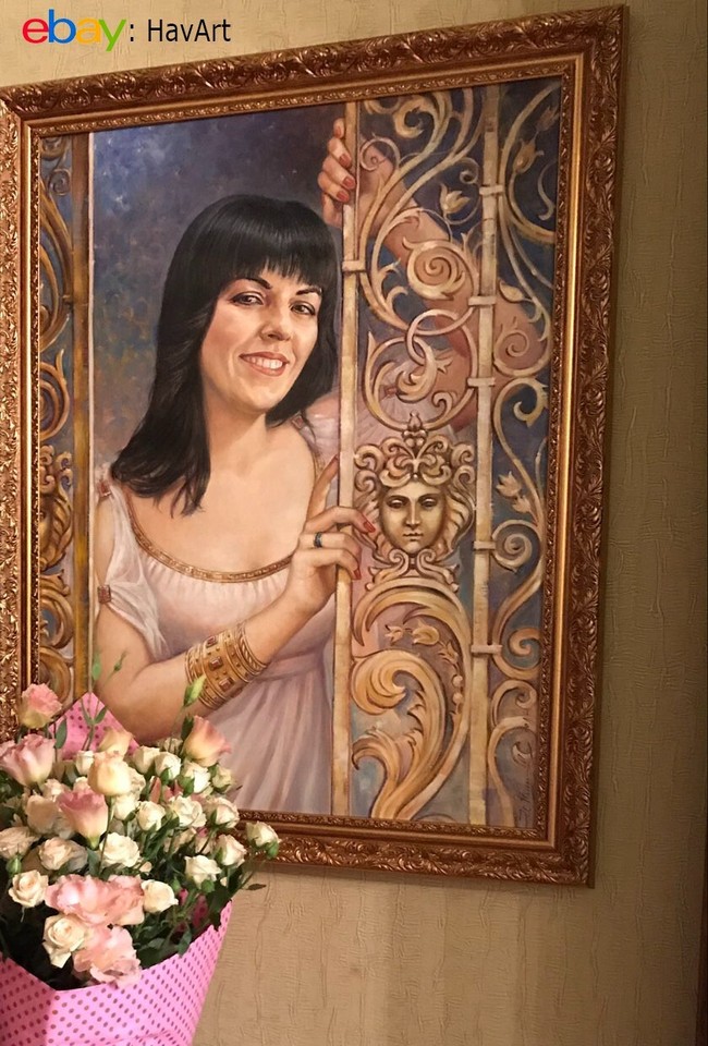 Custom portrait painting from photo 100% Hand Painted Portrait Oil on ...