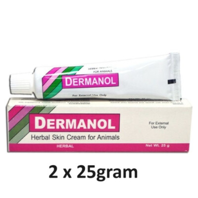 Dermanol Herbal Skin Cream for Animals 2 x 25g (Dogs,Cats & Small ...