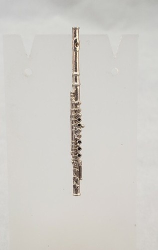 Harmony Small Flute Instrument Music Theme Dark Silver Tone 1.75 in Pin ...