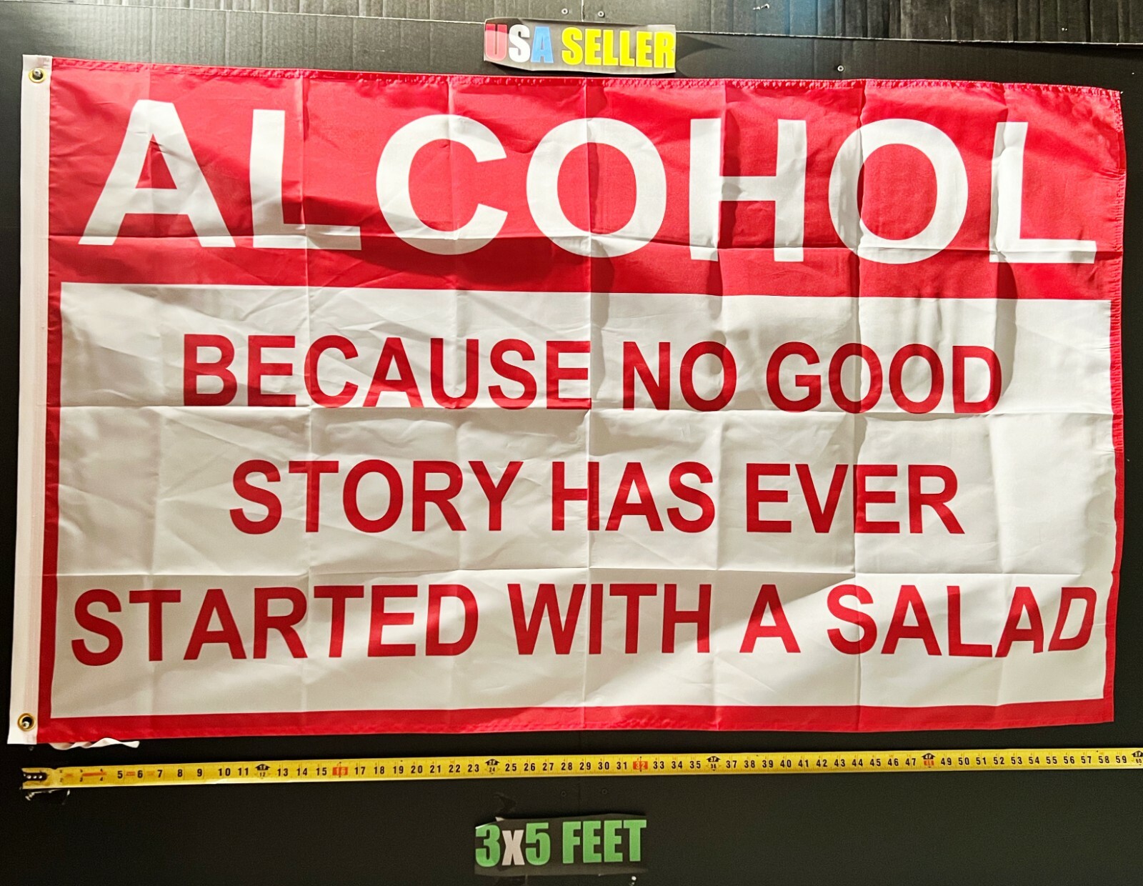 Beer Flag 3x5 ft I Love Alcohol USA Sign Collectible, Free Shipping
