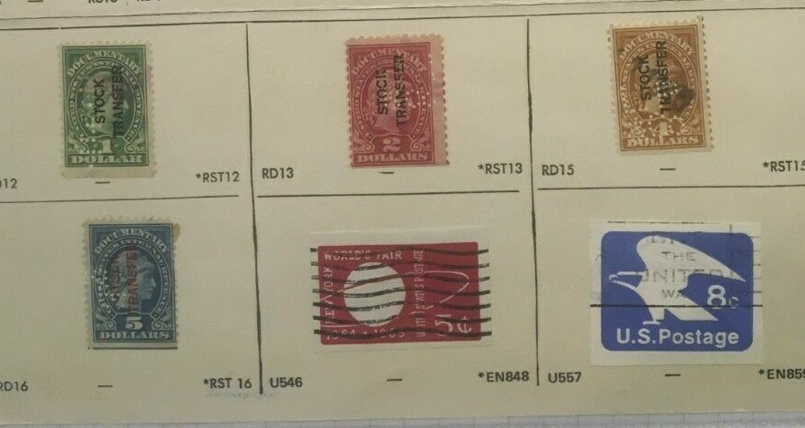 USA revenue documentary stamps ,stock transfer (us-1) | eBay