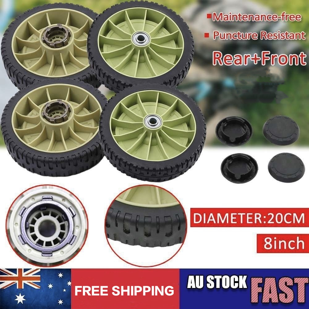 SET of FRONT & REAR DRIVE WHEELS WITH RUBBER TREAD for HONDA 21" LAWN ...