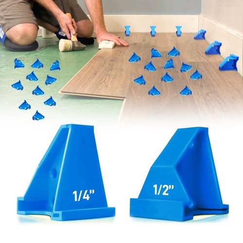 40Pack Flooring Spacers, 1/4'' Gap & 1/2'' Gap, Laminate Wood Flooring ...