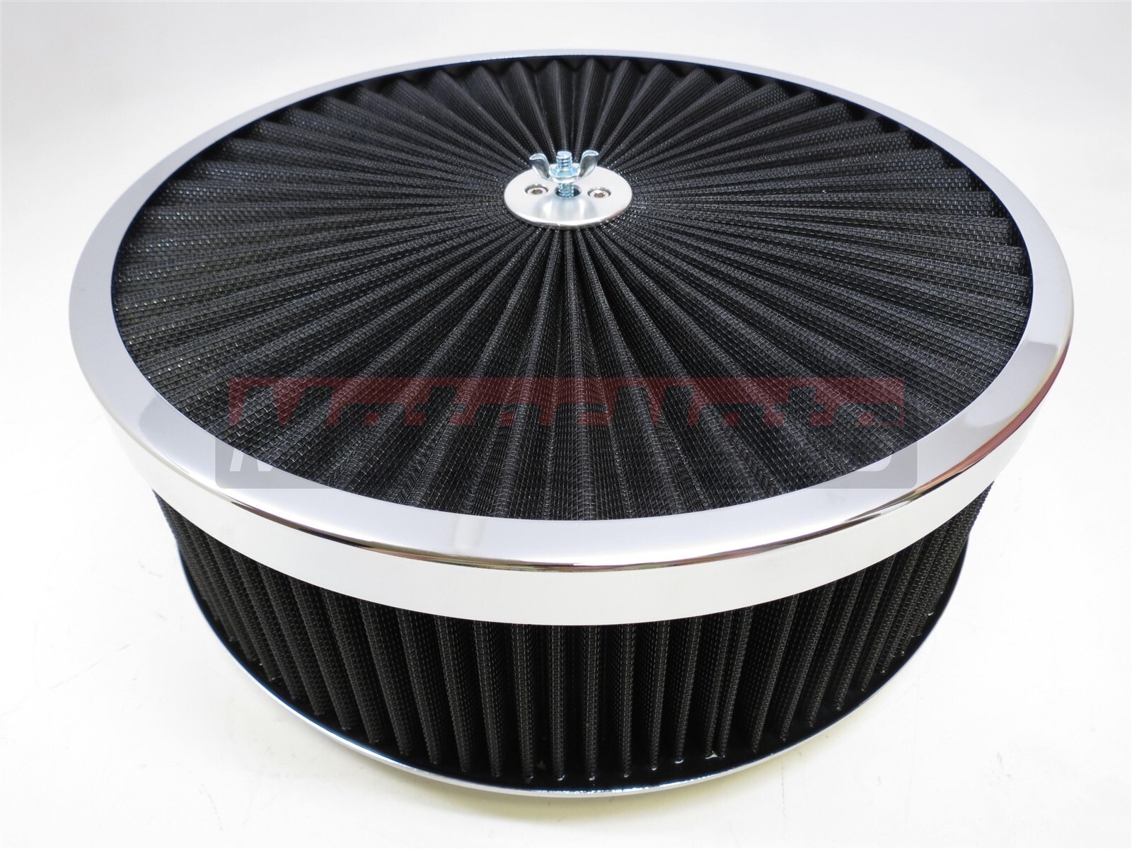 14"x3" Chrome Black High Flow Thru Top Washable Air Cleaner Drop ...