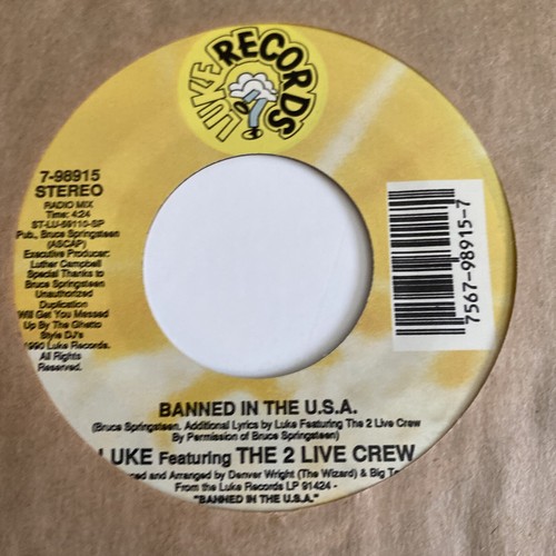 Luke 2 Live Crew 45 Banned in the USA / same NEW unplayed hip hop rap ...