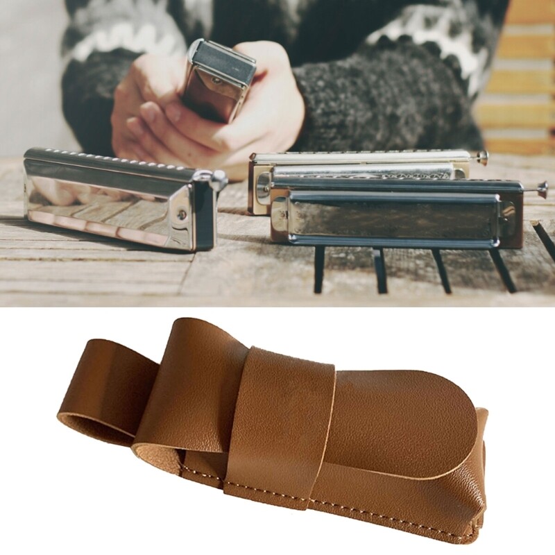 PU Leather Harmonica Container Soft Harmonica Storage Case for Single ...