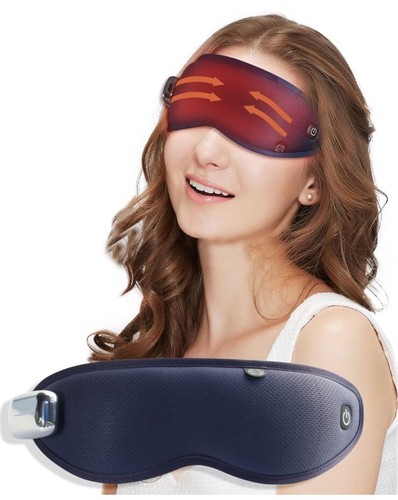 Eye Massager Mask Heat & Cooling Decompress USB Rechargeable App Smart ...