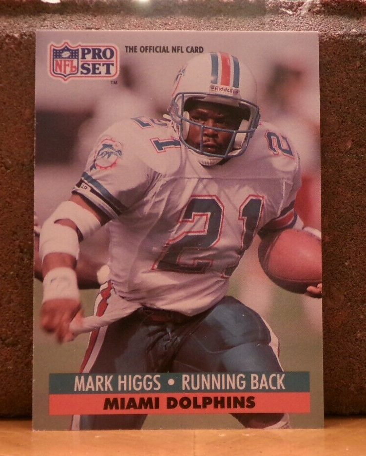 FOOTBALL CARD PRO SET NFL 1991 MARK HIGGS MIAMI DOLPHINS | eBay
