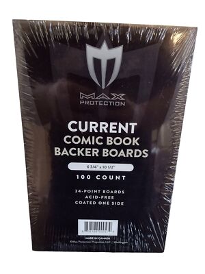 NEW! Max Protection Current Comic Book Backer Boards 6 3/4"x10 1/2" 100 ...