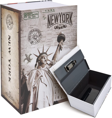 Book Safe Combination Lock Box: Extra Large Diversion Secret Safe Hide ...