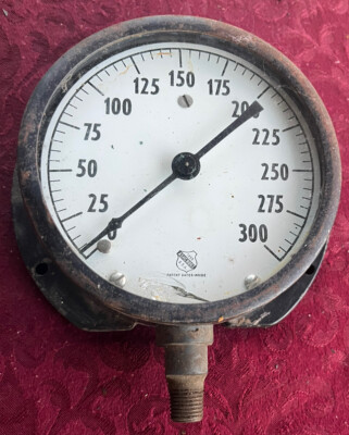 Vintage Ashcroft 1850 4 3/4” USA Cast Iron Water Pressure Gauge AMC ...
