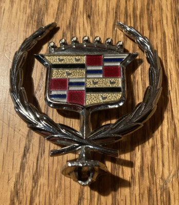 Vintage 70s Original Cadillac Crest Emblem Hood Ornament NOS GM ...