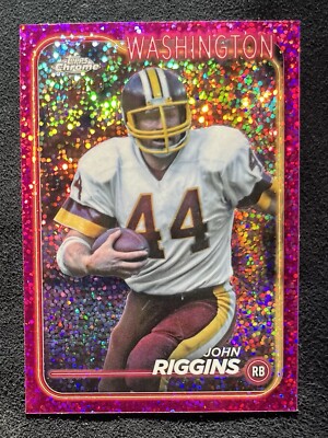 John Riggins 2024 Topps Chrome Pink Diamonds Refractor /399 Washington ...