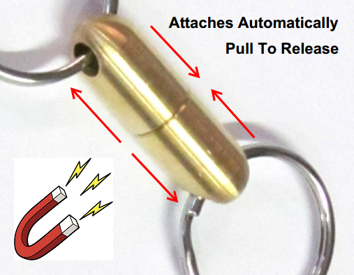 Quick Disconnect Magnet Valet Keychain Release N52 Brass 6 lb 2.5kg ...