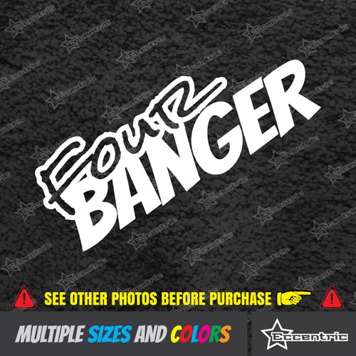 FOUR BANGER Decal JDM Sticker Fatlace illest Hellaflush Drift Lowered ...