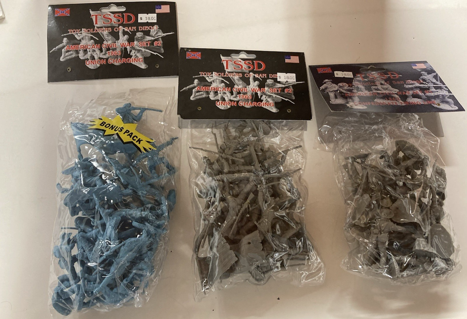 tssd Civil War Union charging & confederate Firing line 1:32 Scale | eBay