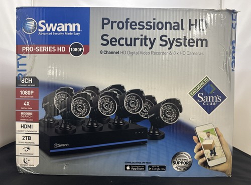 Swann 8 Camera 8 Channel Professional HD Security System 1080p NEW OPEN ...