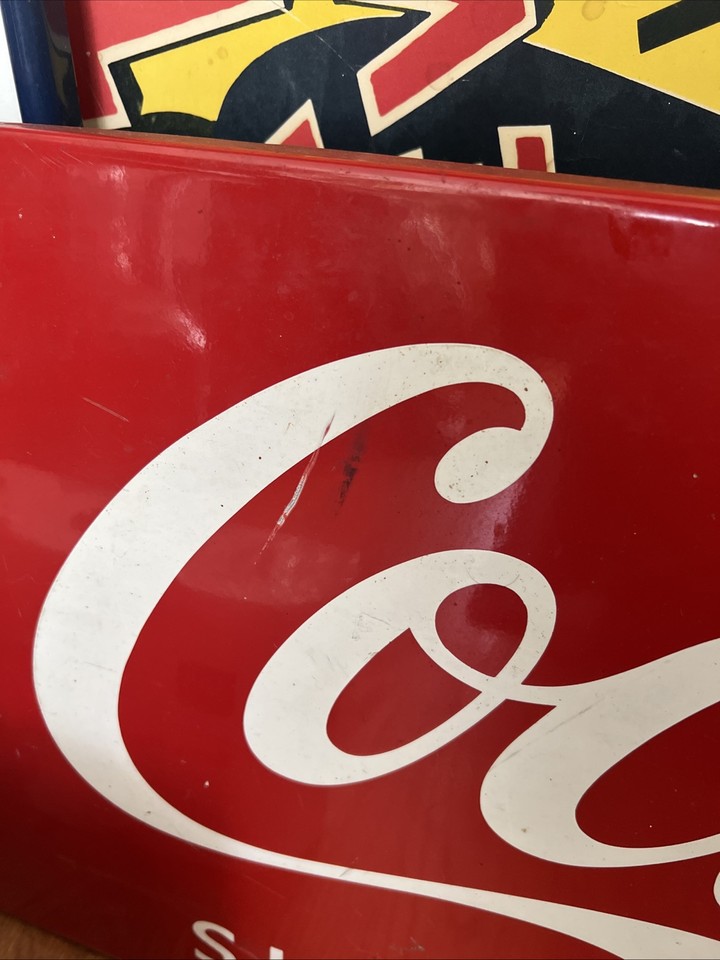 vintage coca cola sled sign great condition | eBay