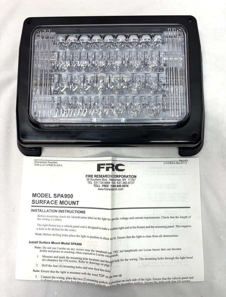 SPA900 Surface Mount Scene Light, Fire Research Corp FRC LED, New | eBay