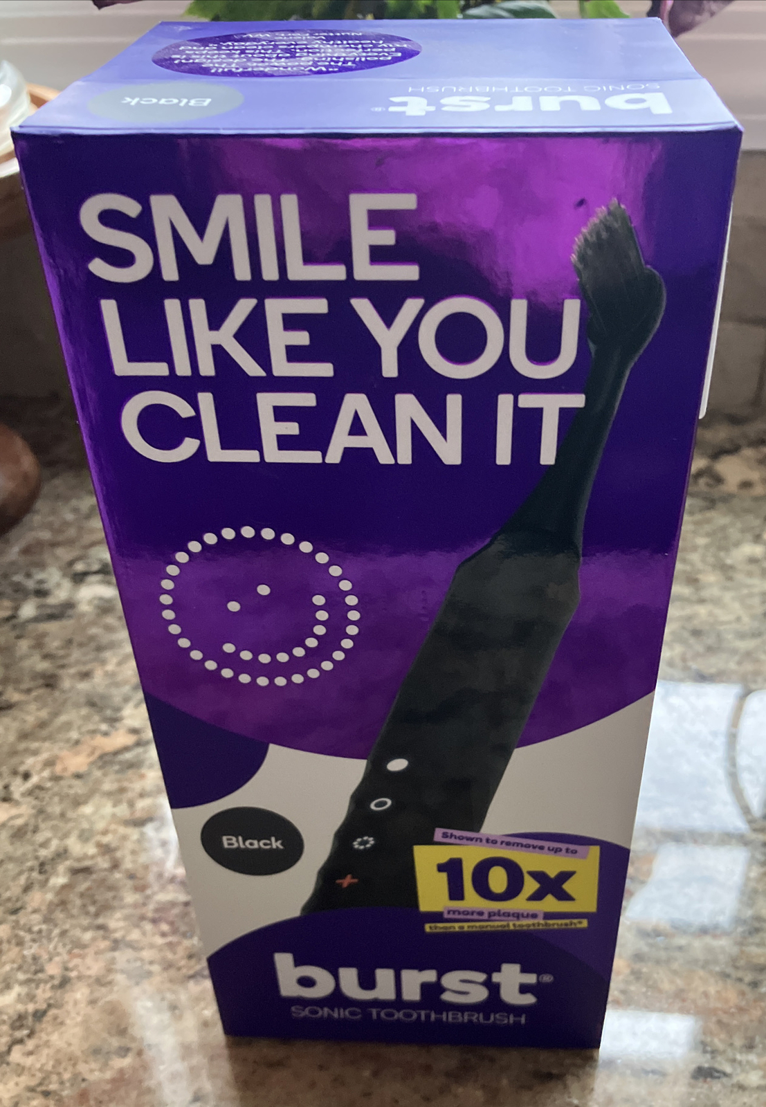 BURST Sonic Electric Toothbrush with Charcoal Toothbrush Head - Black ...