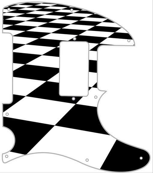 Pickguard Graphic to fit Fender Telecaster Guitar 8 Hole Humbucker ...